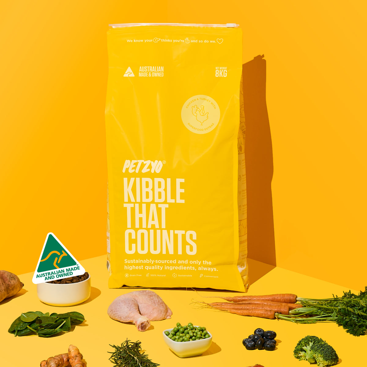16kg of Kibble That Counts - Chicken and Turkey with Superfood Extras ...